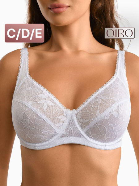 Бюстгальтер Женский OIRO, размер 100C белый Нейлон, Эластан Повседневный Китай Крючки купить c ...