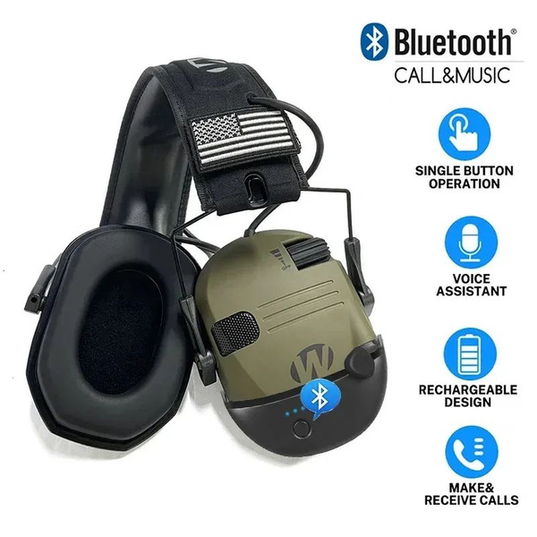 Тактические активные наушники Walkers razor с Bluetooth цвет олива ...