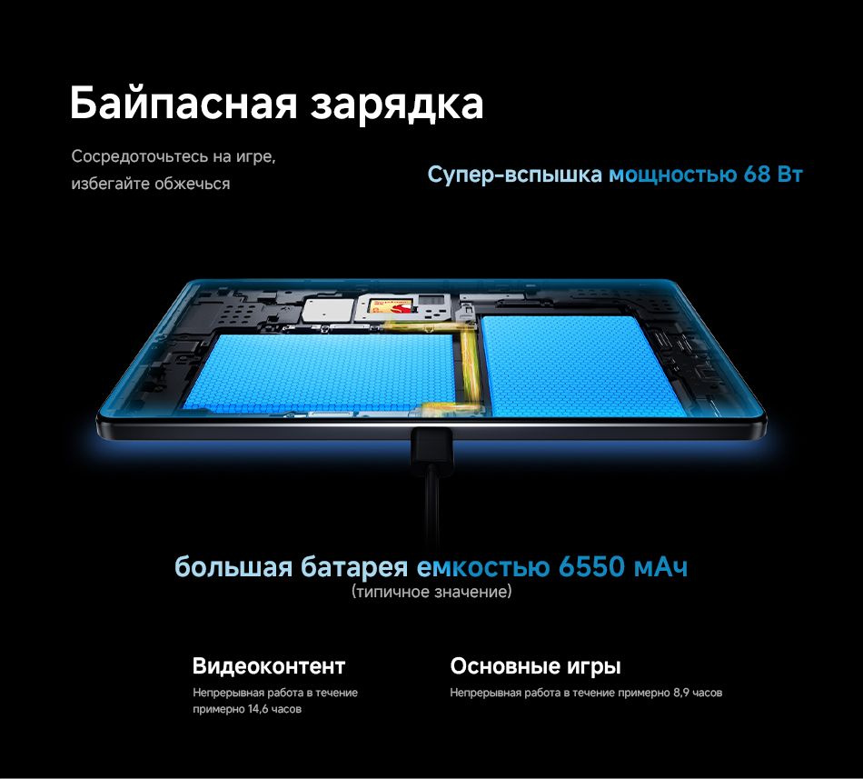 Lenovo Планшет 2025 LEGION Y700 8.8" LCD 2560x1600, 16 ГБ / 512 ГБ 6550 черный купить c ...