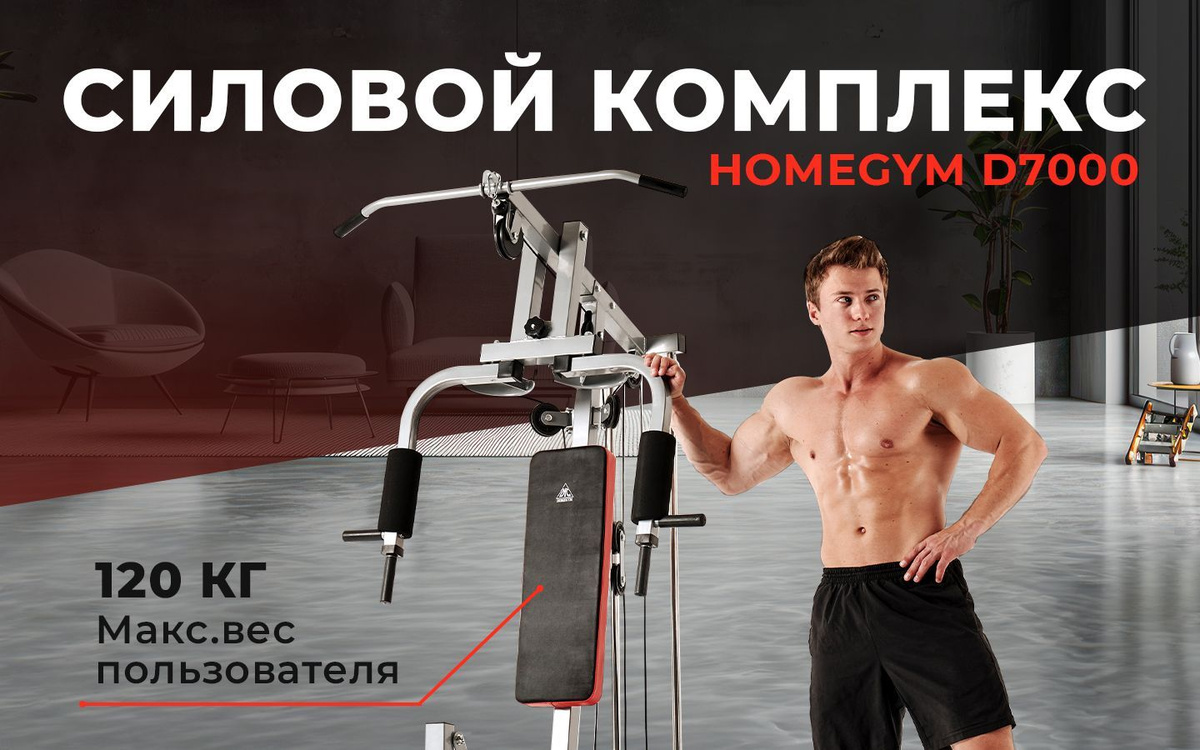 Силовой комплекс DFC HomeGym D7000-60 / стек 60 кг купить на OZON по низкой цене (1648692833)