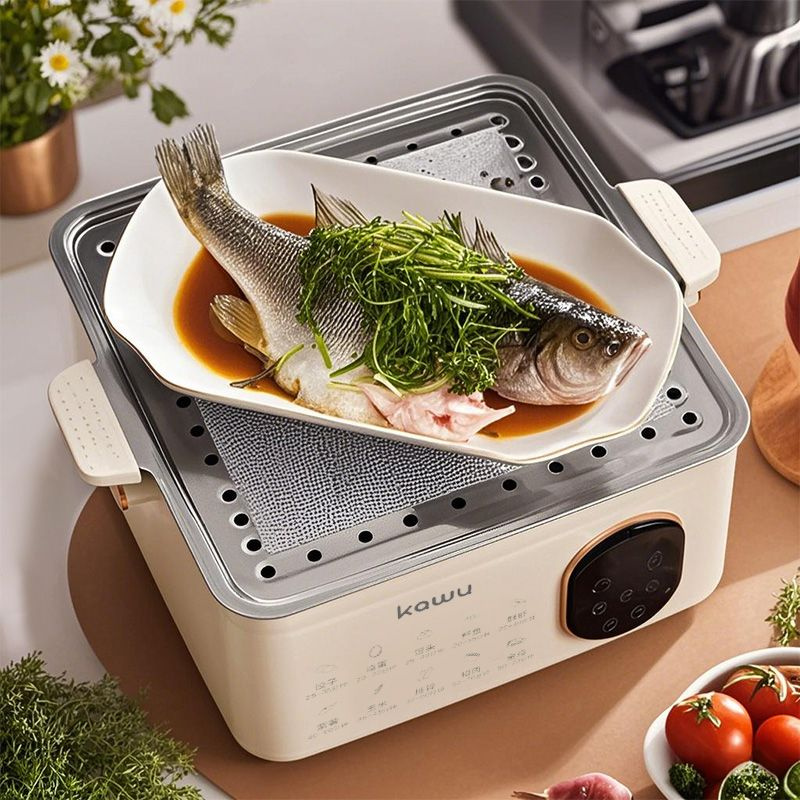 Пароварка электрическая KAWU,HAY-DF401, бежевый купить на OZON по низкой цене (1972658807)