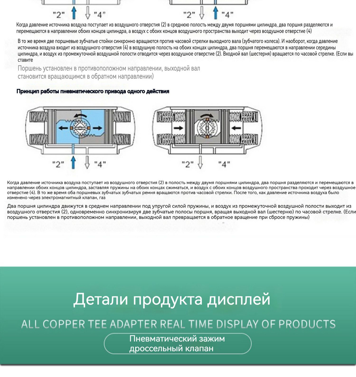 DN100 Затвор дисковый поворотный с пневмоприводом, Быстрозапорный клапан из нержавеющей стали ...