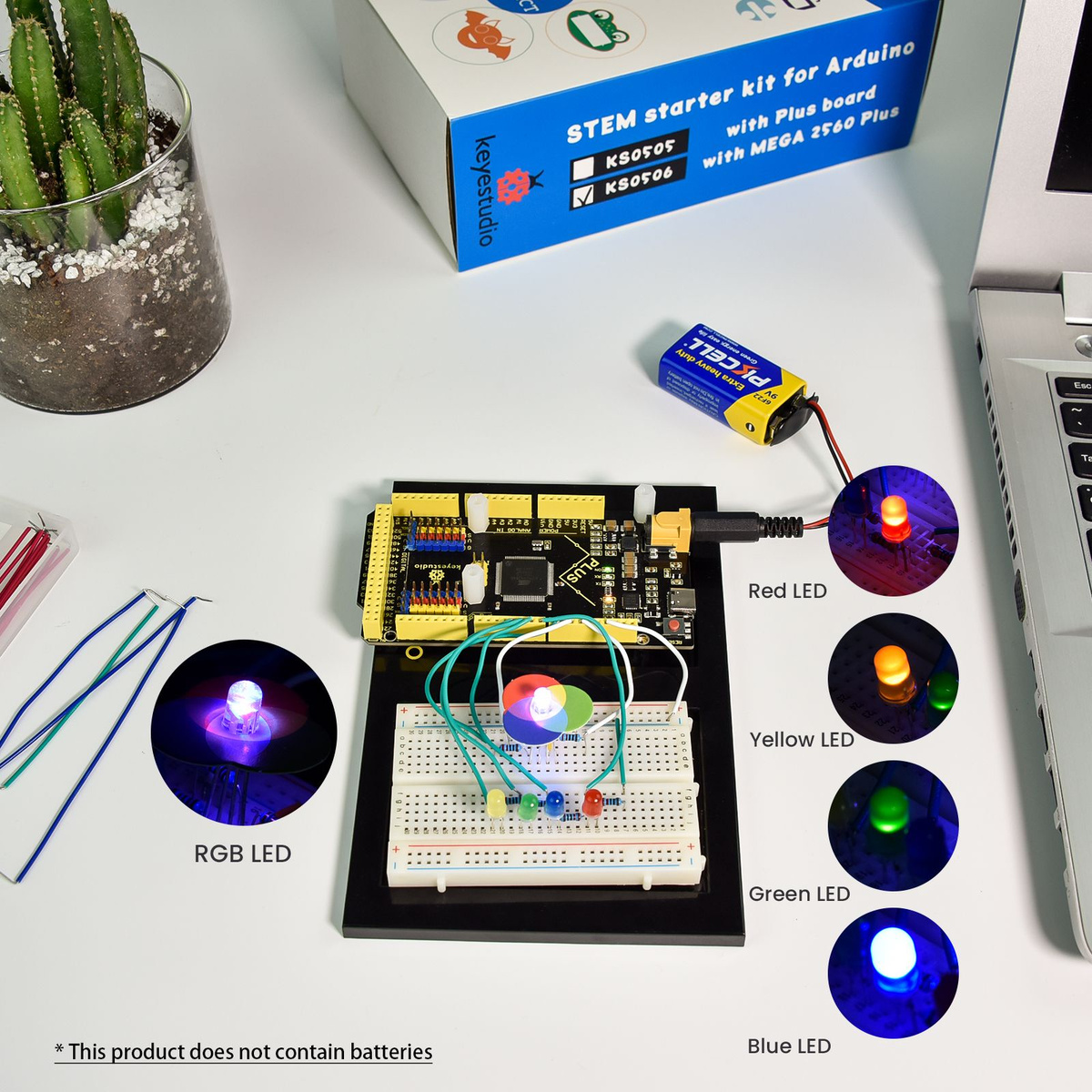 Keyestudio Стартовый набор STEM с платой 2560 Plus. Комплект для ...