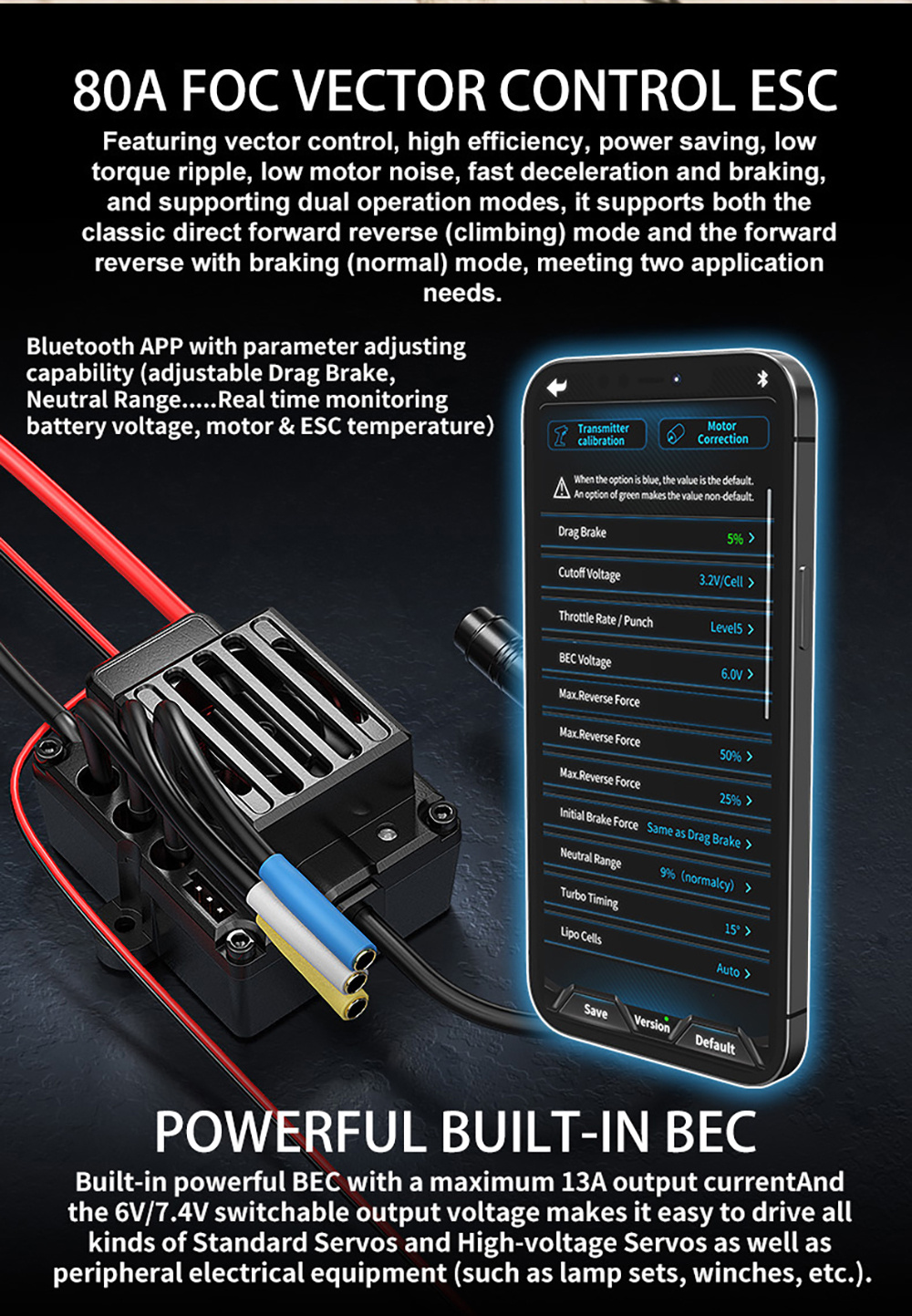 MJX H8P 1:8 масштаб, лицензированный Ford Bronco, электрический бесколлекторный полноприводный ...