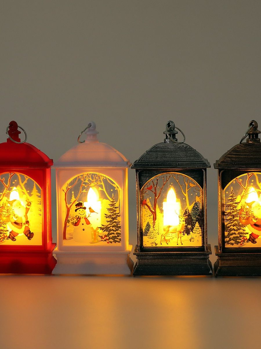 Новогодние фонарики светящиеся 8шт/ Новогодние светильники 13 см купить ...