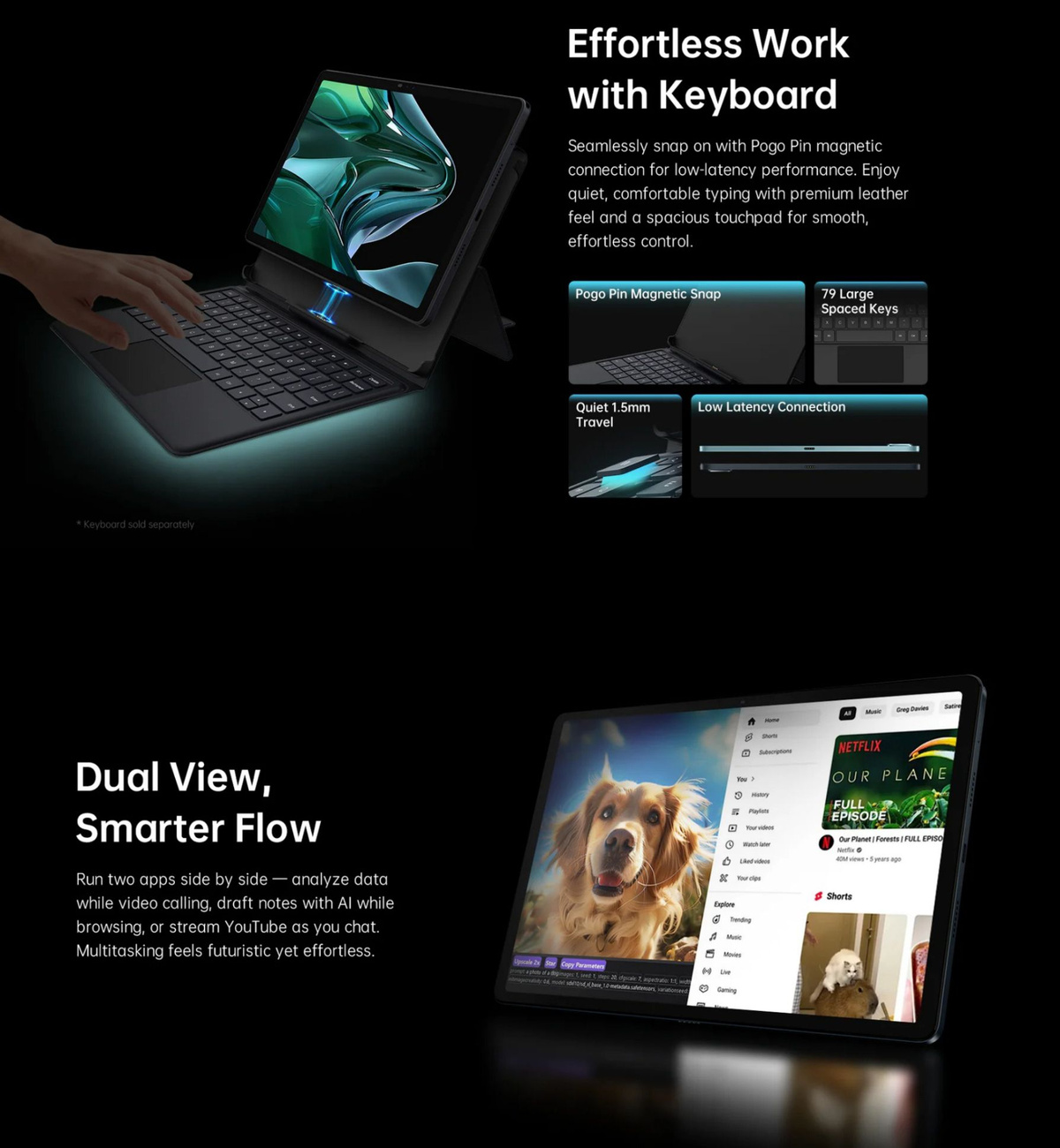 Black Shark Планшет Pad 7 Pro 4G 11", 8 ГБ / 256 ГБ 8800 черный купить c доставкой на OZON по ...