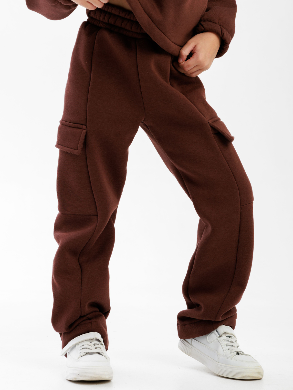 Брюки Девочки, Мальчики AKOVA ultimate джоггеры шоколадный для спорта Хлопок, Полиэстер ...