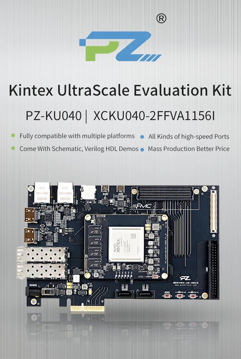 PuZhi PZ-KU040-KFB Xilinx Kintex UltraScale + XCKU040 Оценочный ...