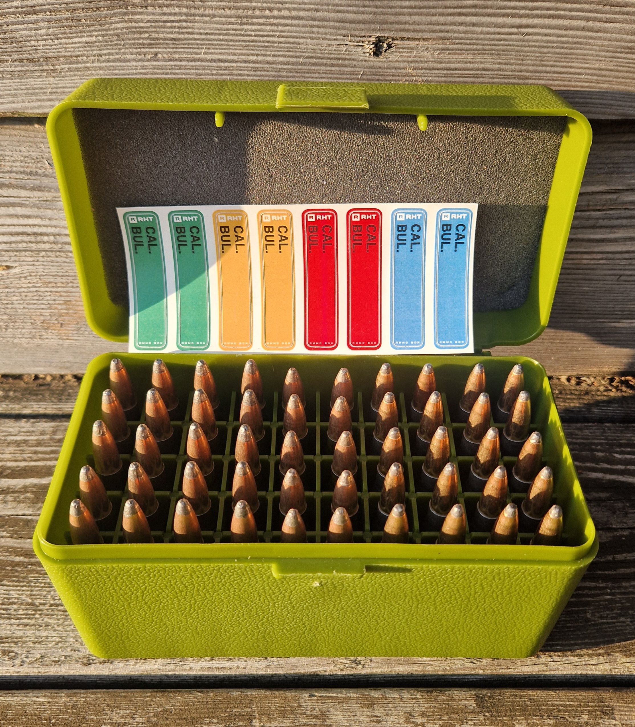 Коробка на 50 патронов .30-06 Spr, 9.3x62 RHT Ammo Box L-50 (зеленый ...