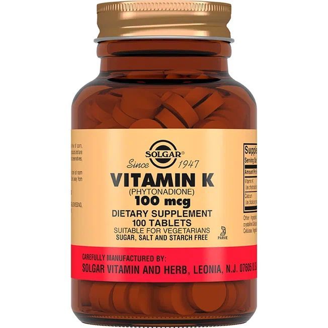БАД Витамин К1 (фитоменадион) 100 мкг ("Vitamin K 100 mcg Tablets ...