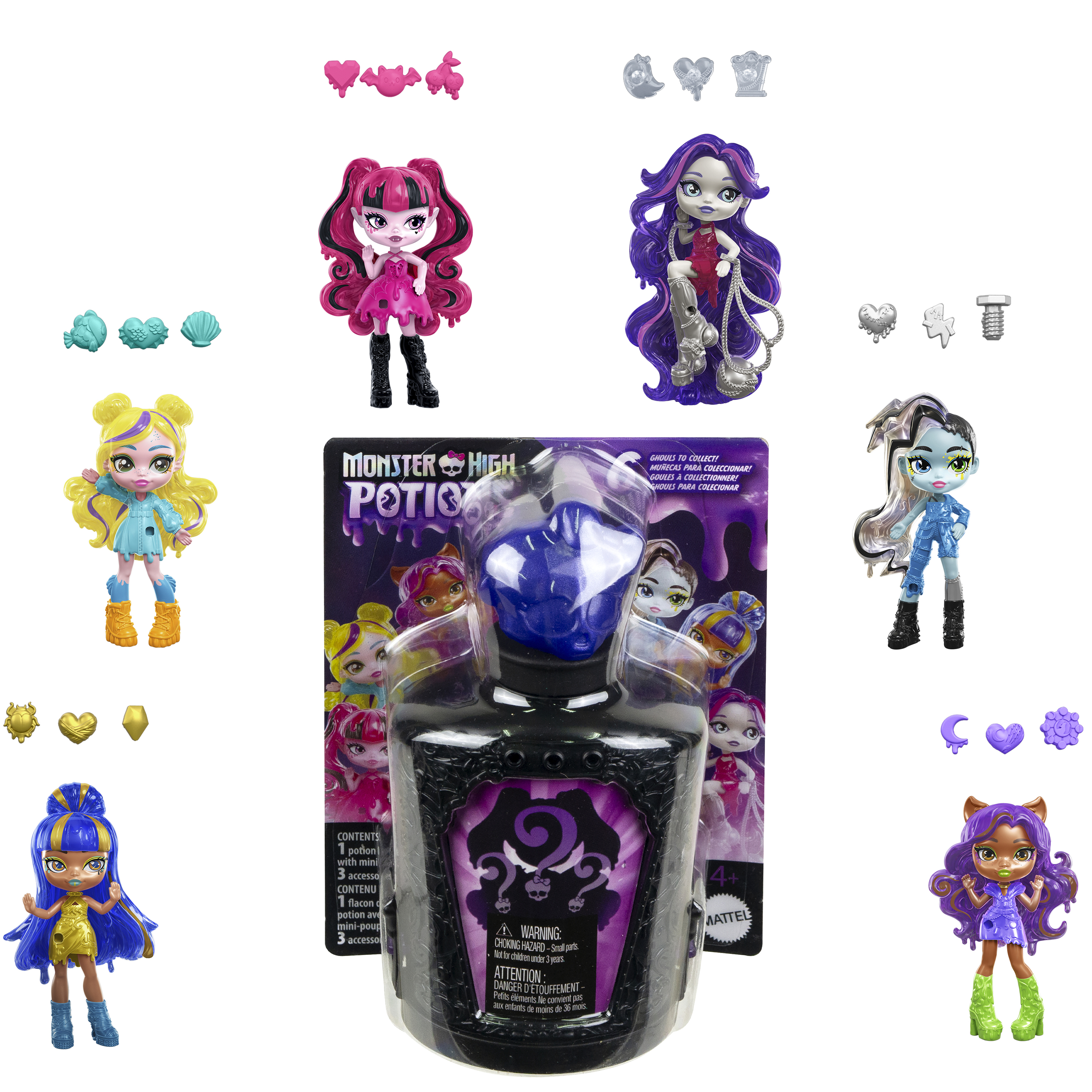 Monster High Surprise Potions Мини-куклы, фигурки персонажей Water ...