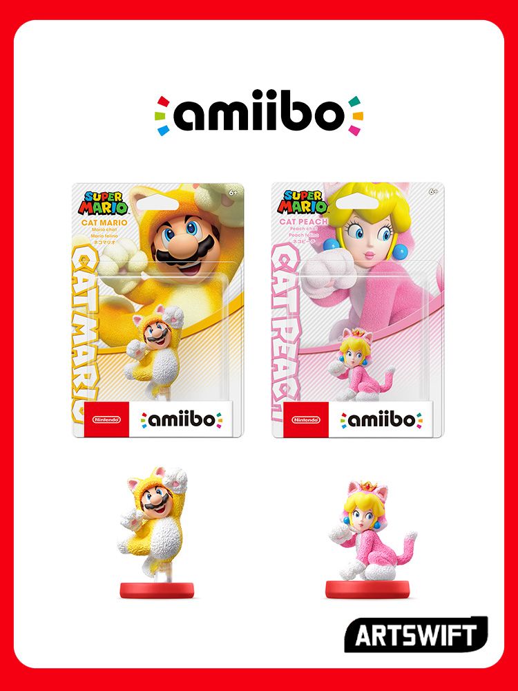 Nintendo amiibo Фигурка Cat Mario + Cat Peach (Super Mario Collection ...