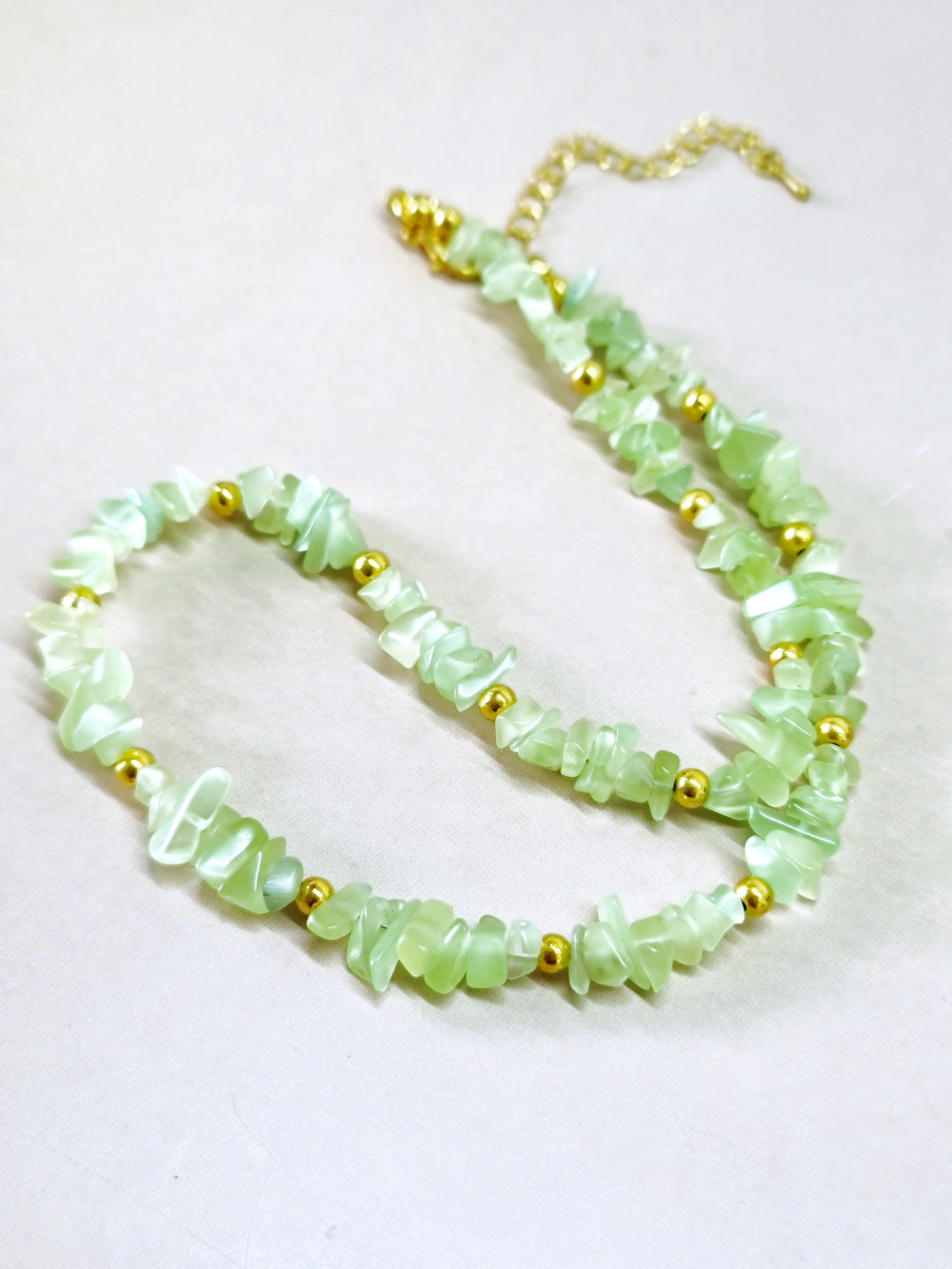 Чокер ENJOY Lemonade Golden ожерелье бусы кошачий глаз ручная работа ...