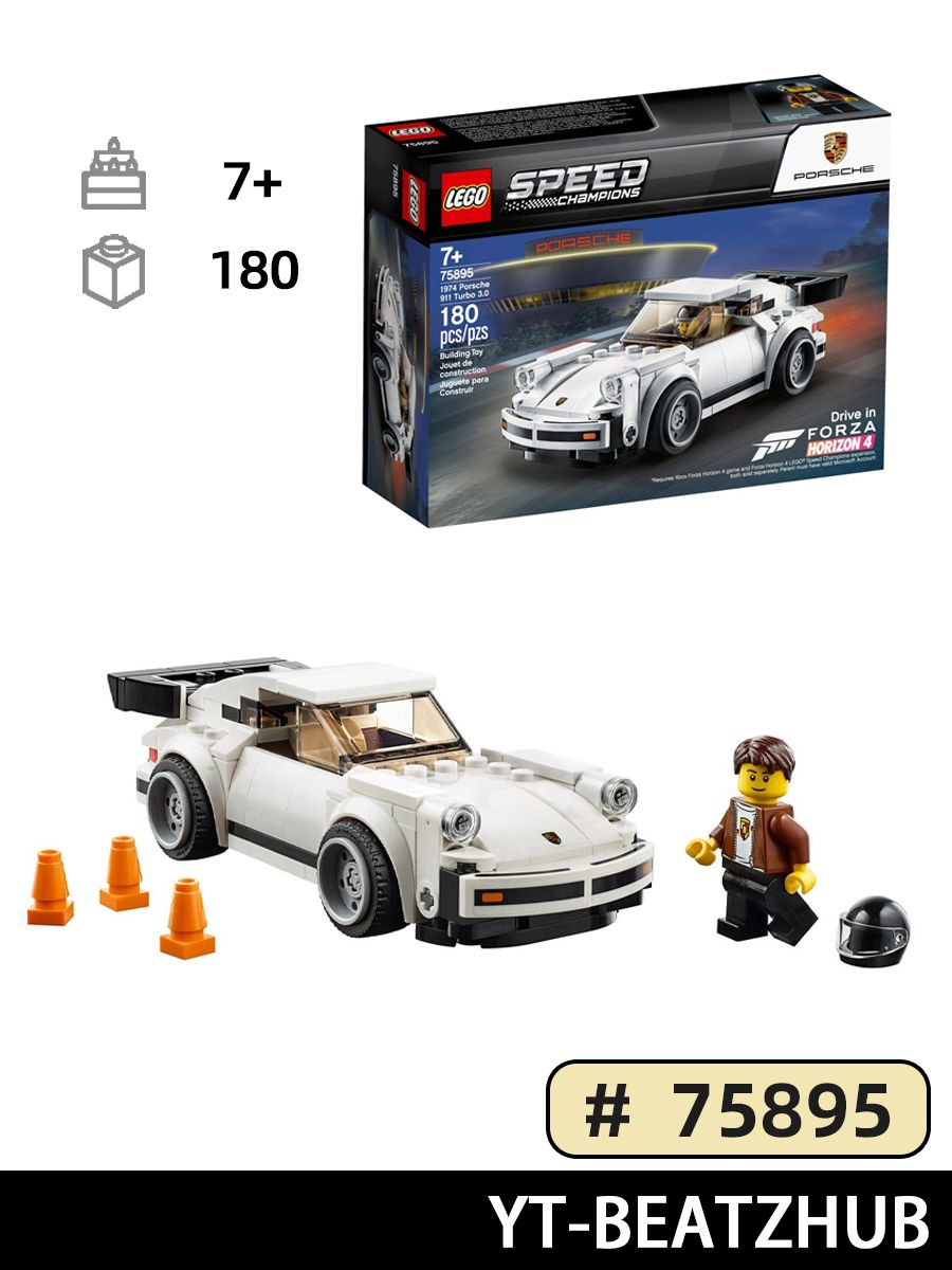 LEGO Speed Champions 75895;Пластиковые конструкторы; 1974 Porsche 911 ...