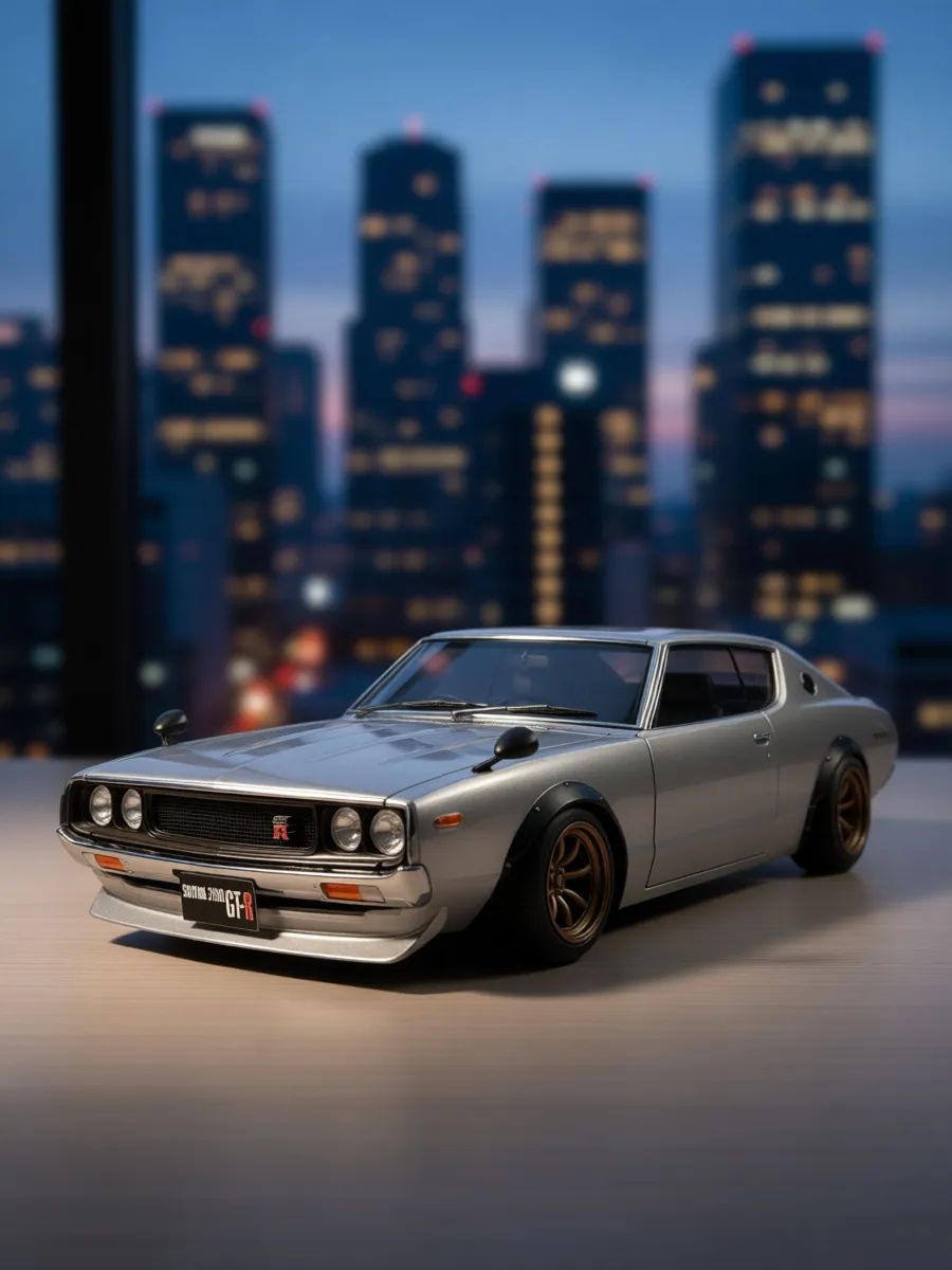 Сборная модель Nissan Skyline GT-R -C110 Custom Wheel (Silver) купить ...