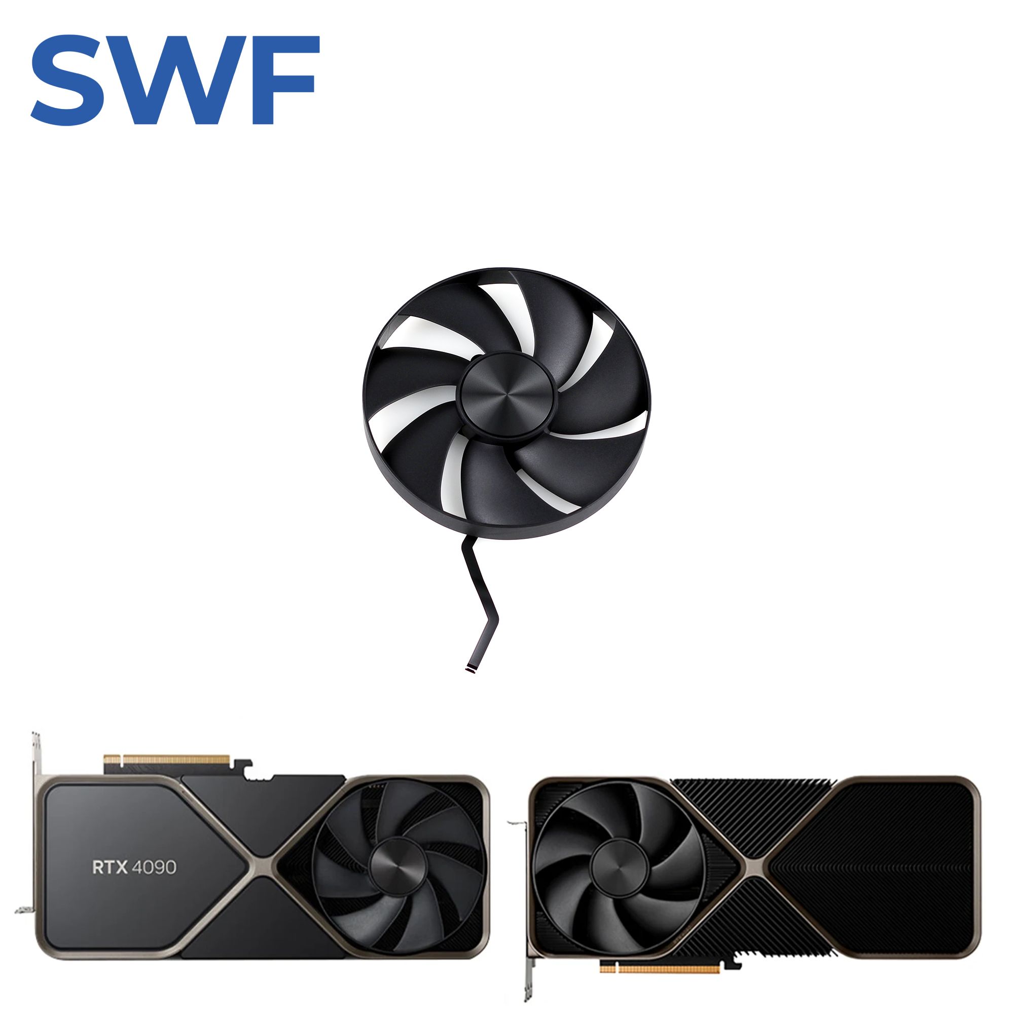 1 Вентилятор (кулер) 115мм AD4A31K04 Для видеокарты NVIDIA GeForce RTX ...