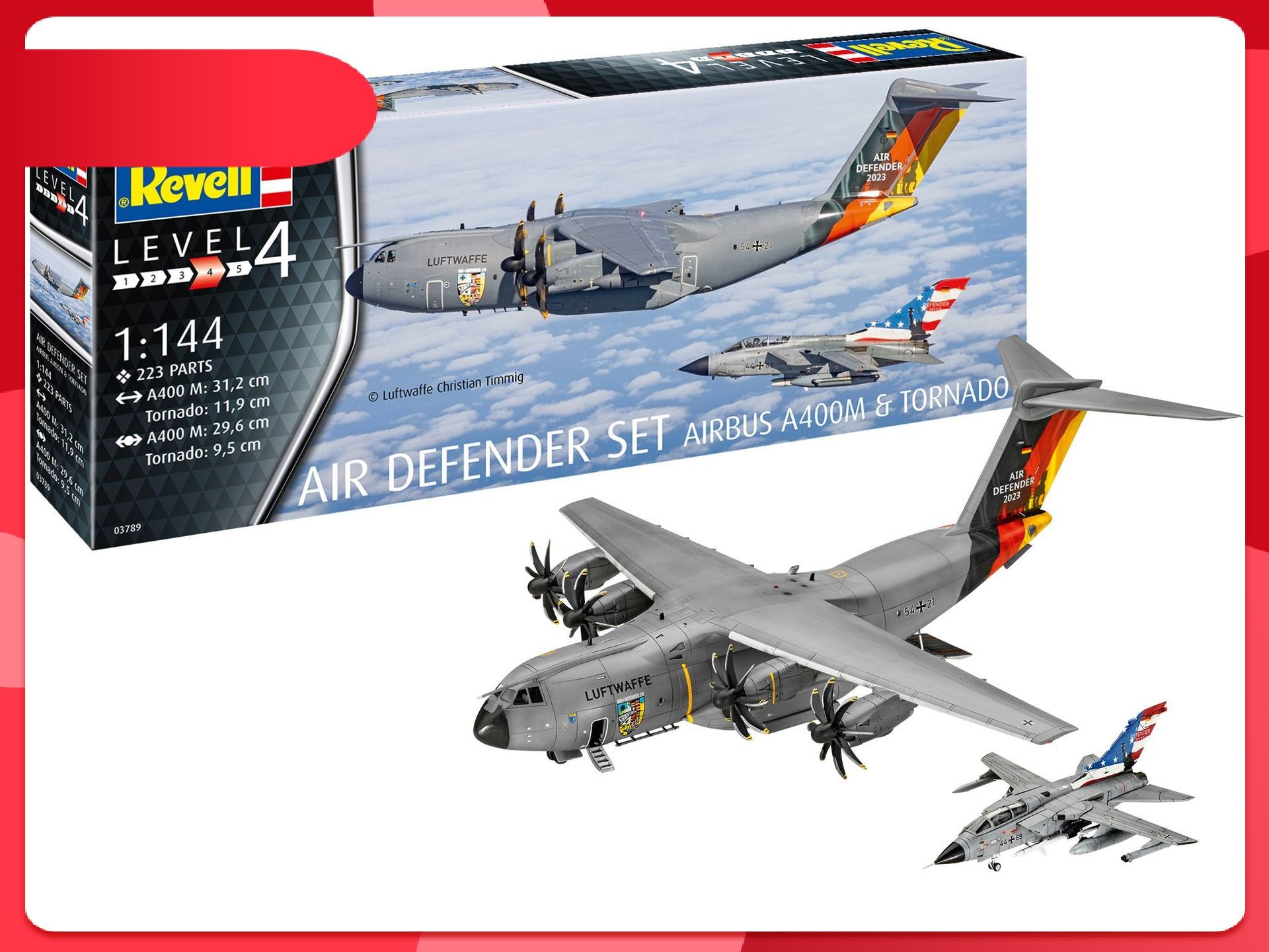 Модель для сборки Revell 03789 - Air Defender A400M & Tornado, набор ...