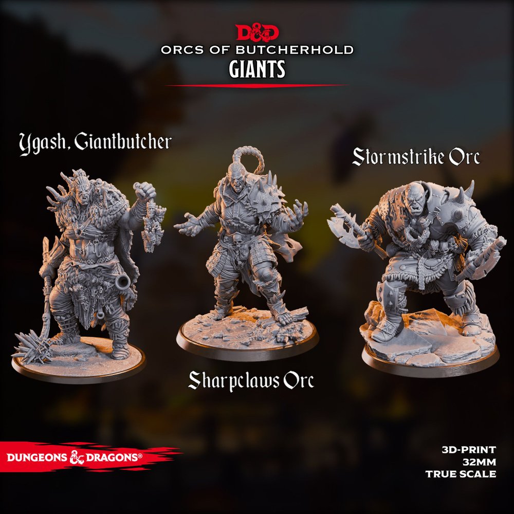 Набор миниатюр Dungeons & Dragons Гиганты Orcs of Butcherhold - купить ...