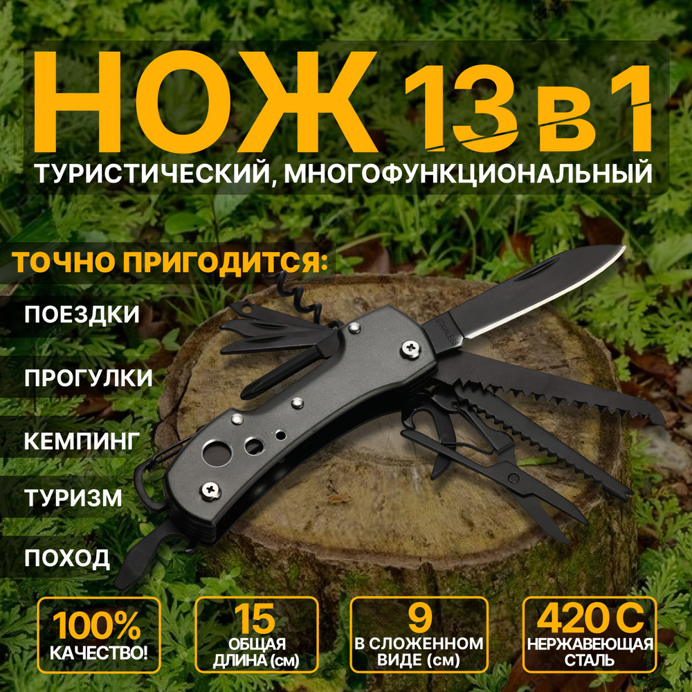 Мультитул тактический, нож многофункциональный туристический ...