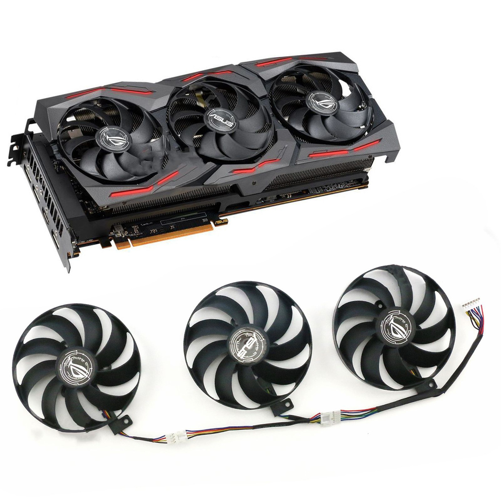 Для ASUS ROG STRIX RTX 2060 2070S 2080 Ti & RX 5600 5700 XT- Вентилятор ...