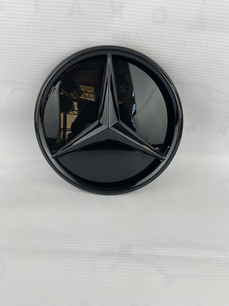 Эмблема решетки радиатора Mercedes W213 Плоский(Окантовка Черная ...