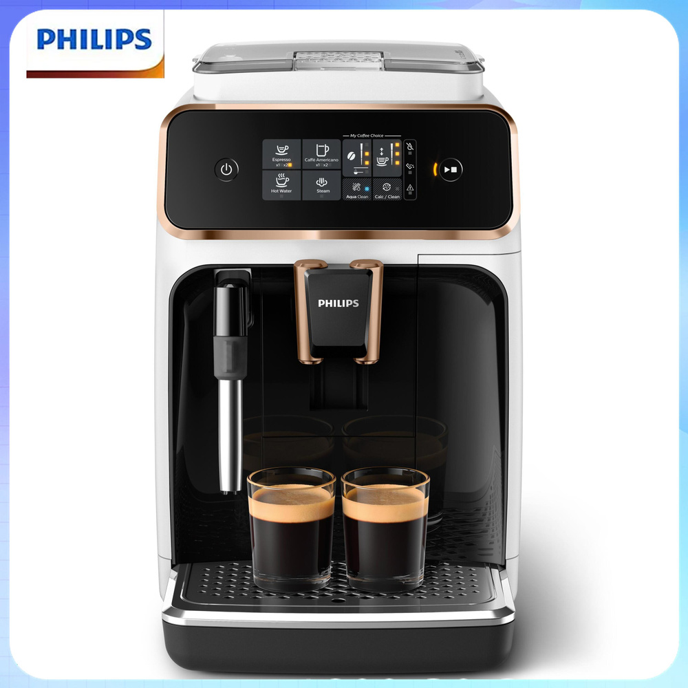 Автоматическая кофемашина Philips EP2124/62, белый, золотой купить по ...