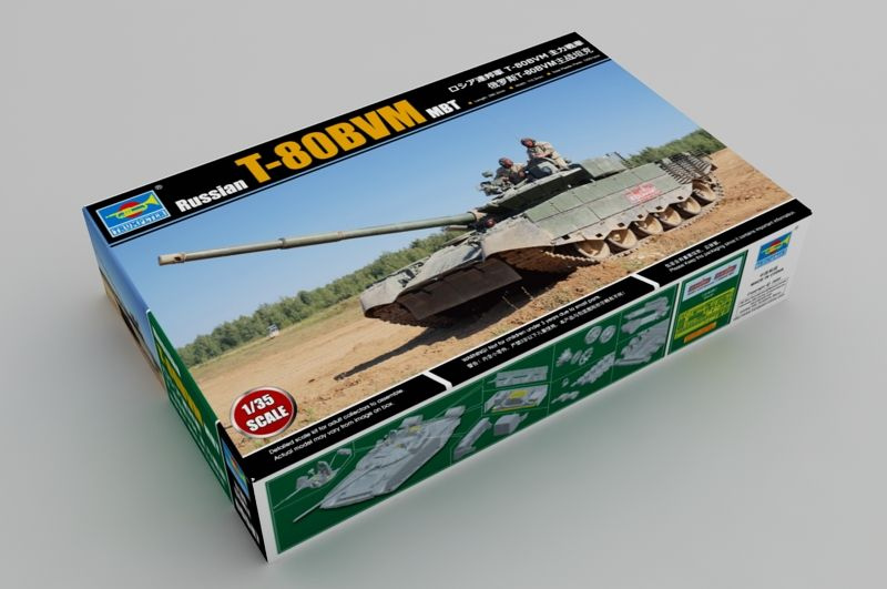 Trumpeter 09587 1:35 Российский танк Т-80БВМ Пластиковая сборная модель ...