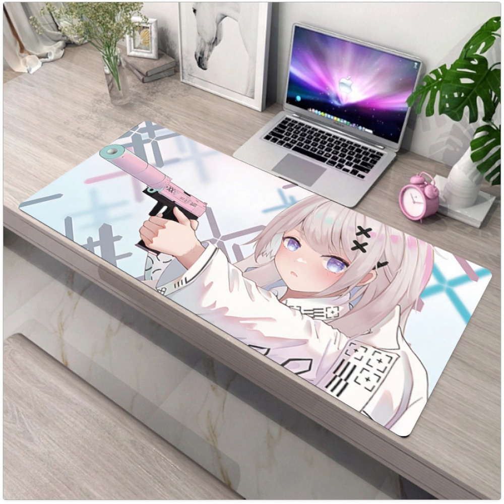 Игровой коврик для мыши Большой компьютерный коврик Xl белый