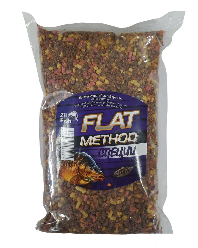 Прикормка "Zil Fish" Flat Method "Специи" 500г - купить с доставкой по выгодным ценам в интернет ...