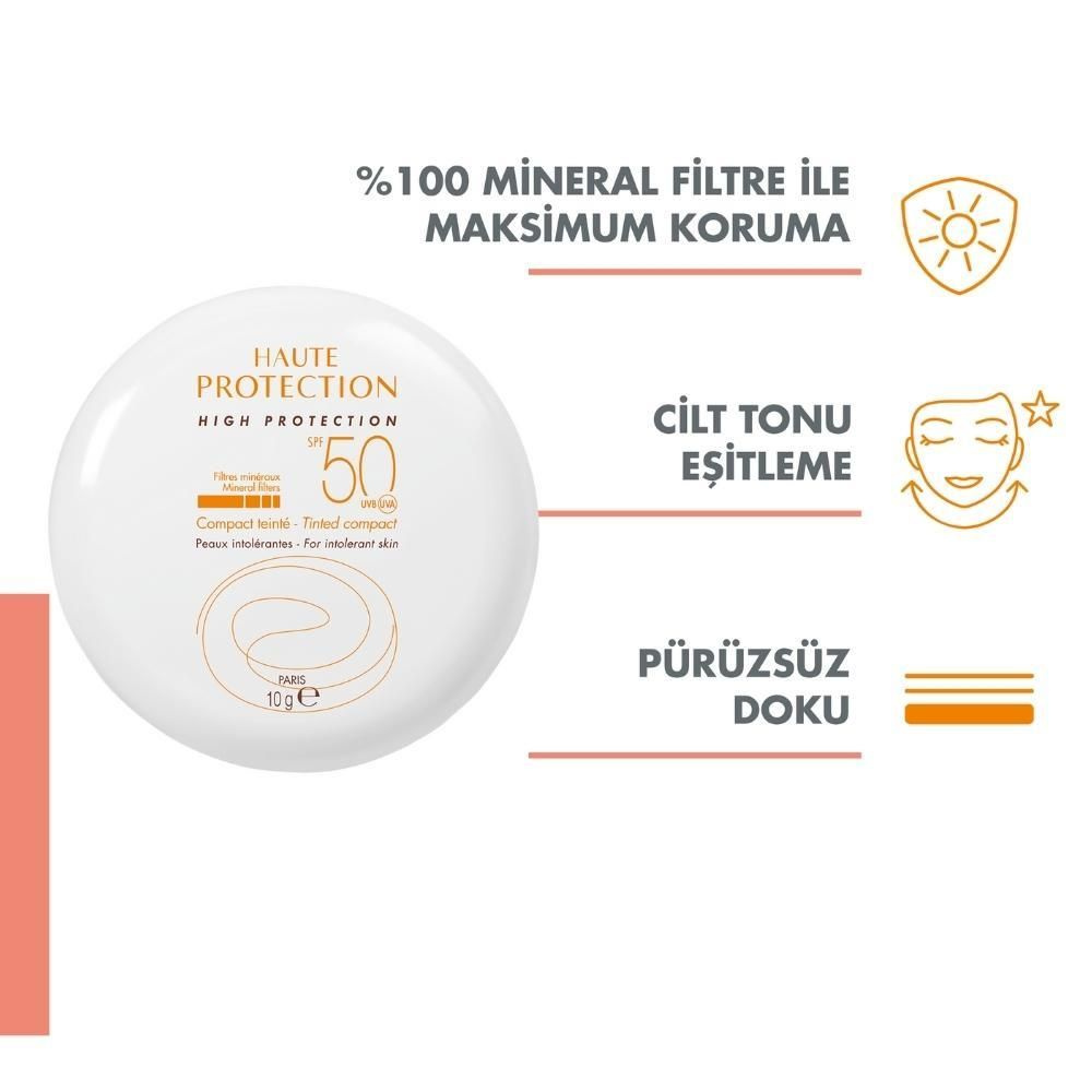 Avene Haute Protection Compact SPF 50 Солнцезащитная кремовая пудра ...