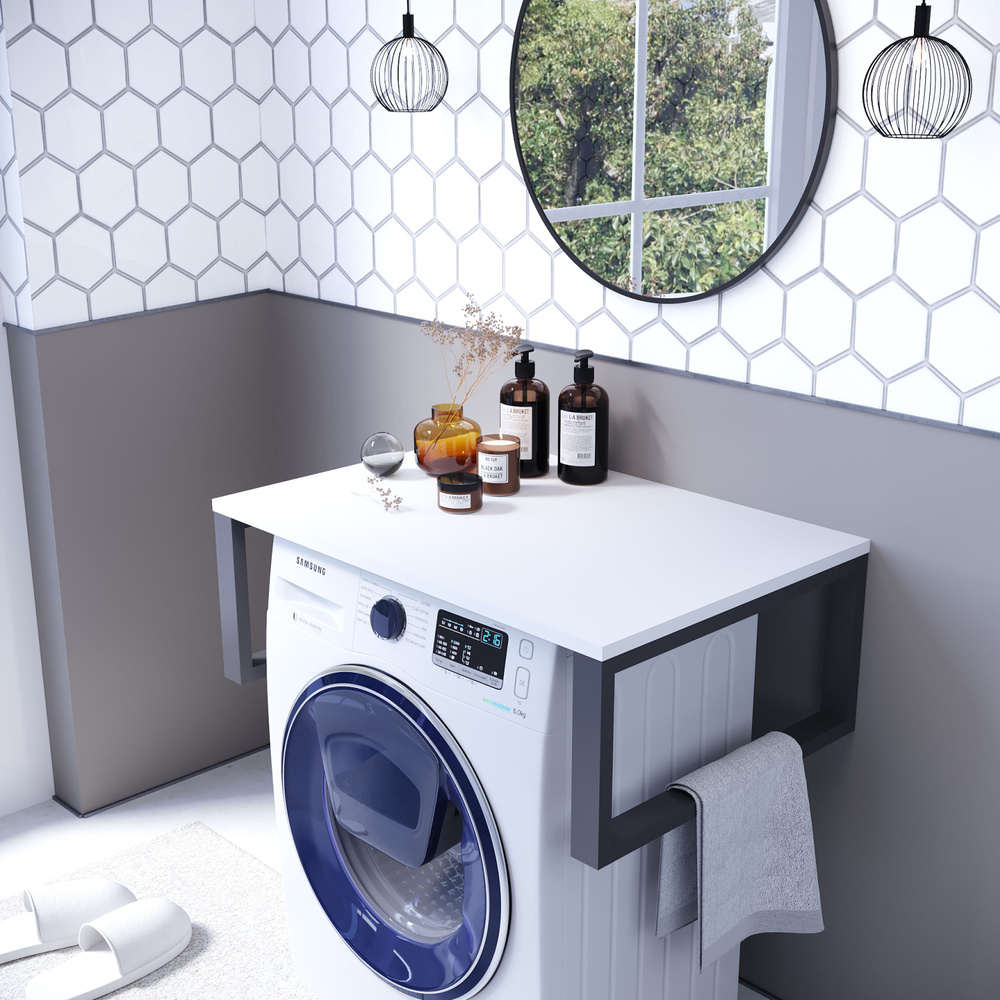 Консоль над стиральной машинкой в ванную Гард 70 Белый - купить с ...