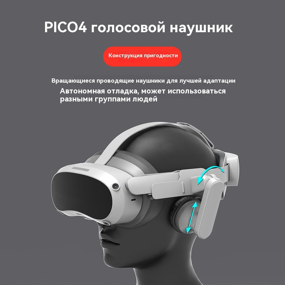 Новые наушники для гарнитур PICO4PRO VR, улучшенный звук, регулируемые и удобные наушники ...