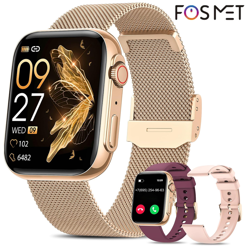FOSMET 2025 Смарт часы Женские ,Браслет для занятий спортом фитнес ...