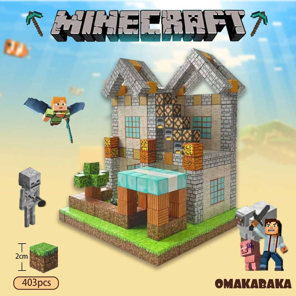Магнитный Конструктор Майнкрафт набор детали фигурок Игрушка Minecraft My World ,OMAKABAKA ...
