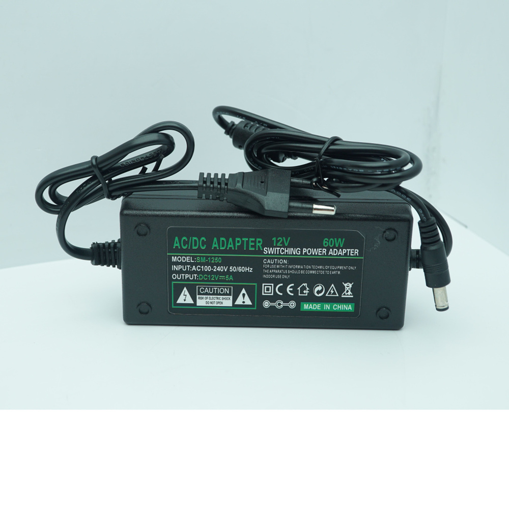 12V 5A 60 ватт Универсальный блок питания 220V/12V AC/DC адаптер 60W ...
