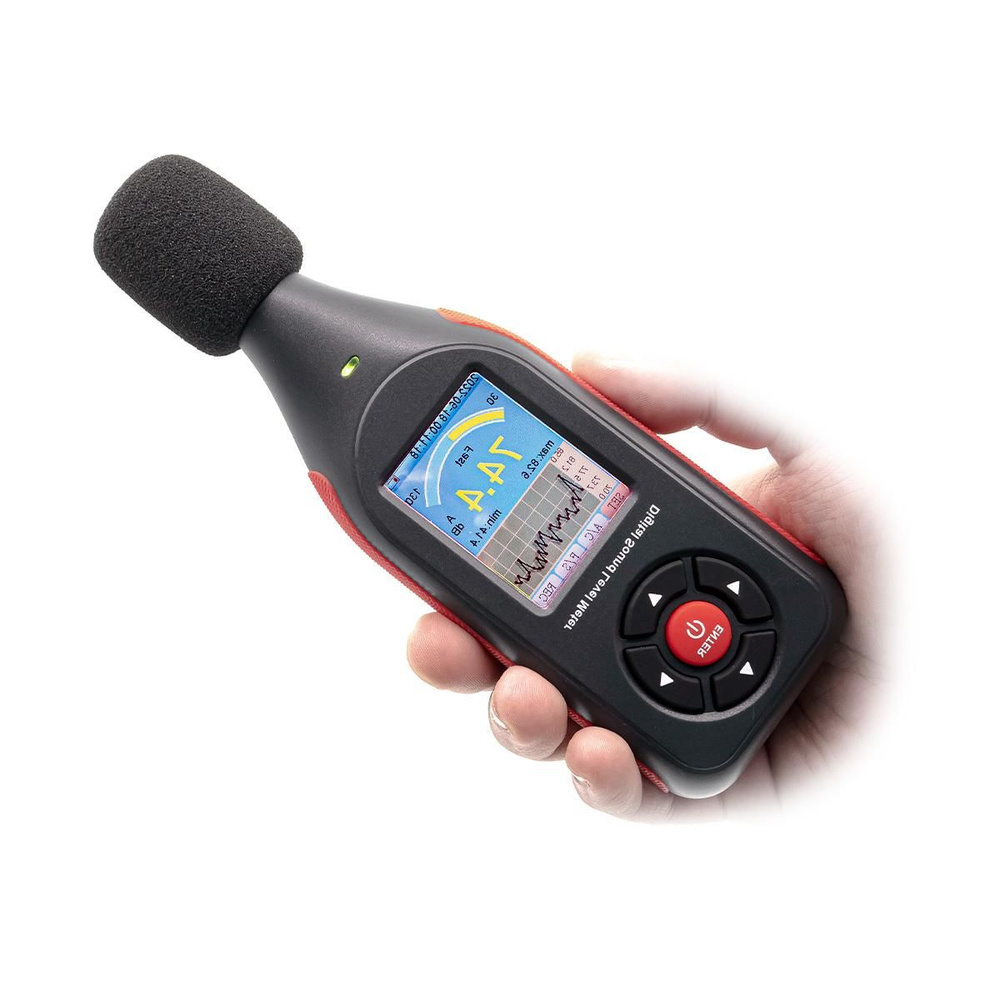 Измеритель уровня звука шумомер Hti-GT 13.55А (черн) . Цифровой шумомер ...