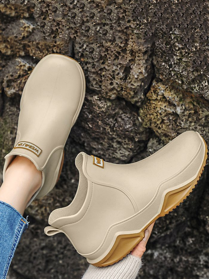 Сапоги резиновые Женский, Мужской MOOCIE бежевый Пластик На любой сезон купить c доставкой на ...