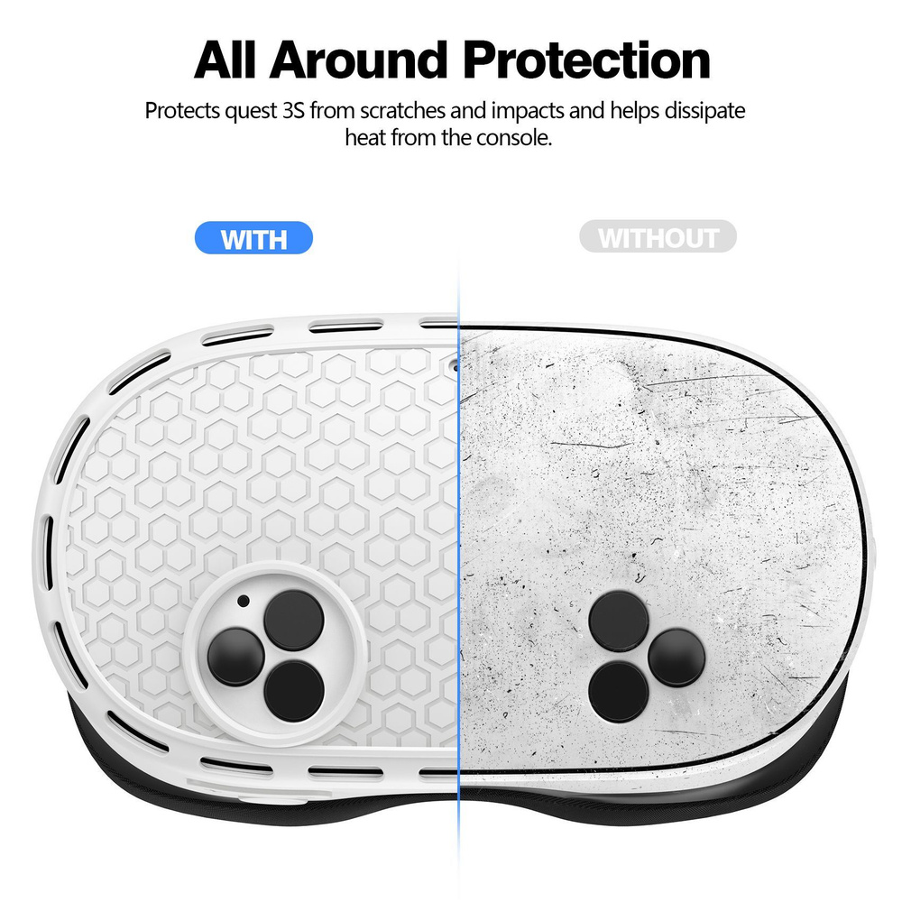 Чехол маска для шлема Oculus Quest 3S (белый) / BlitzBot купить на OZON по низкой цене (1769408967)