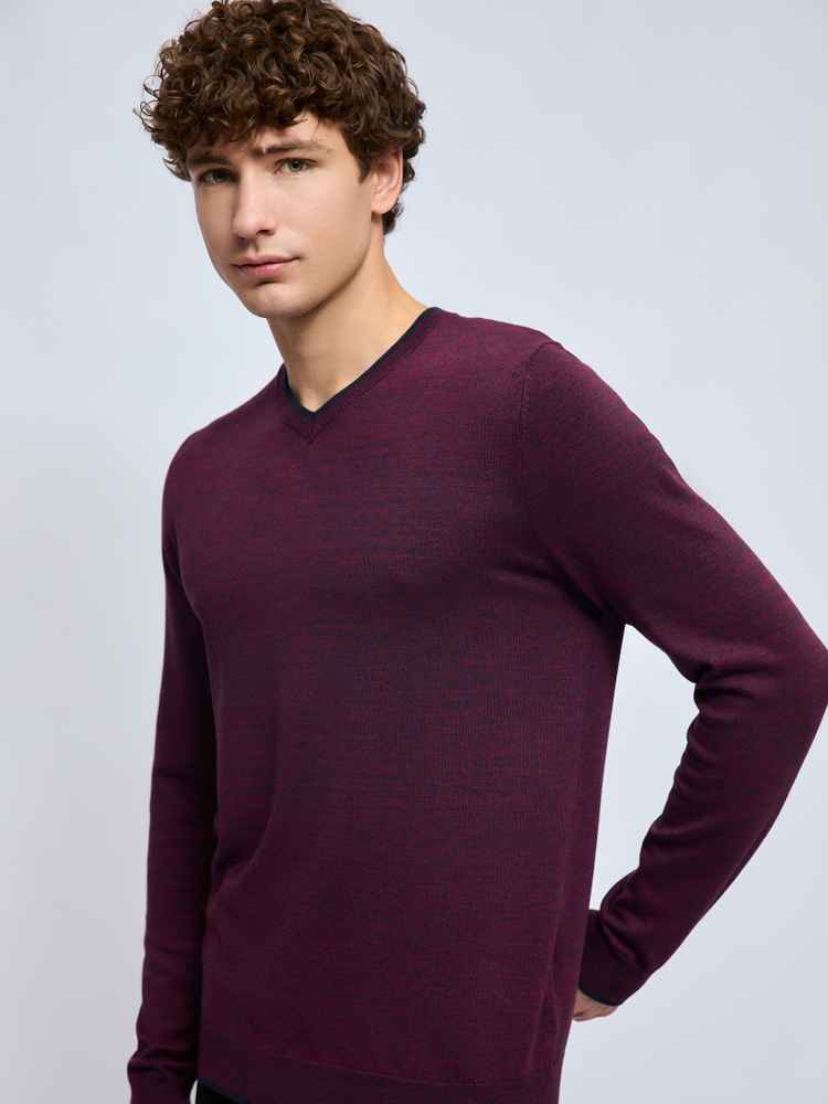 Джемпер Мужской Zolla бордовый Полиэстер, Полиамид, размер 56 Длинный Китай купить c доставкой ...