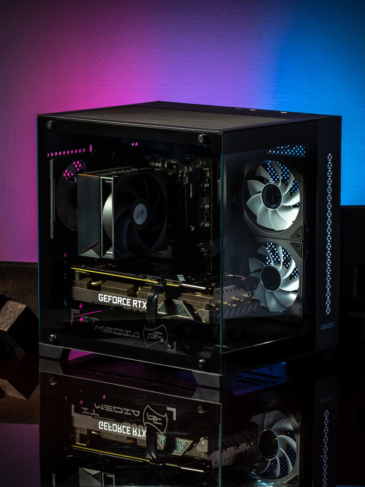 itmedia pc Системный блок "CUBE Premium" (Intel Core i3-12100F, RAM 16 ГБ, SSD 2048 ГБ, NVIDIA ...