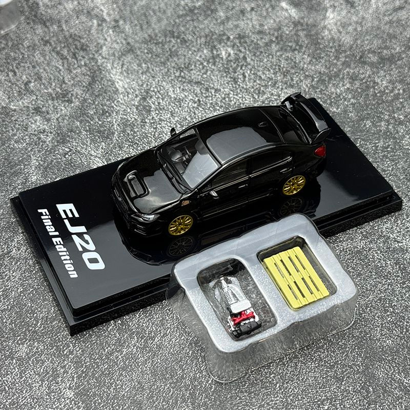 Машинка Hobby Japan MODEL 1:64 SUBARU WRX STI EJ20 black Die-cast Alloy Model Collection Toy ...