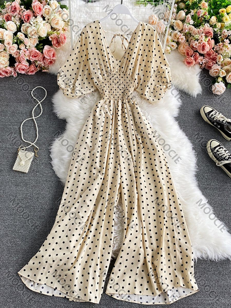 Комбинезон Женский MOOCIE, размер 42, 44 бежевый Лето Политекс Шнуровка Короткий купить c ...