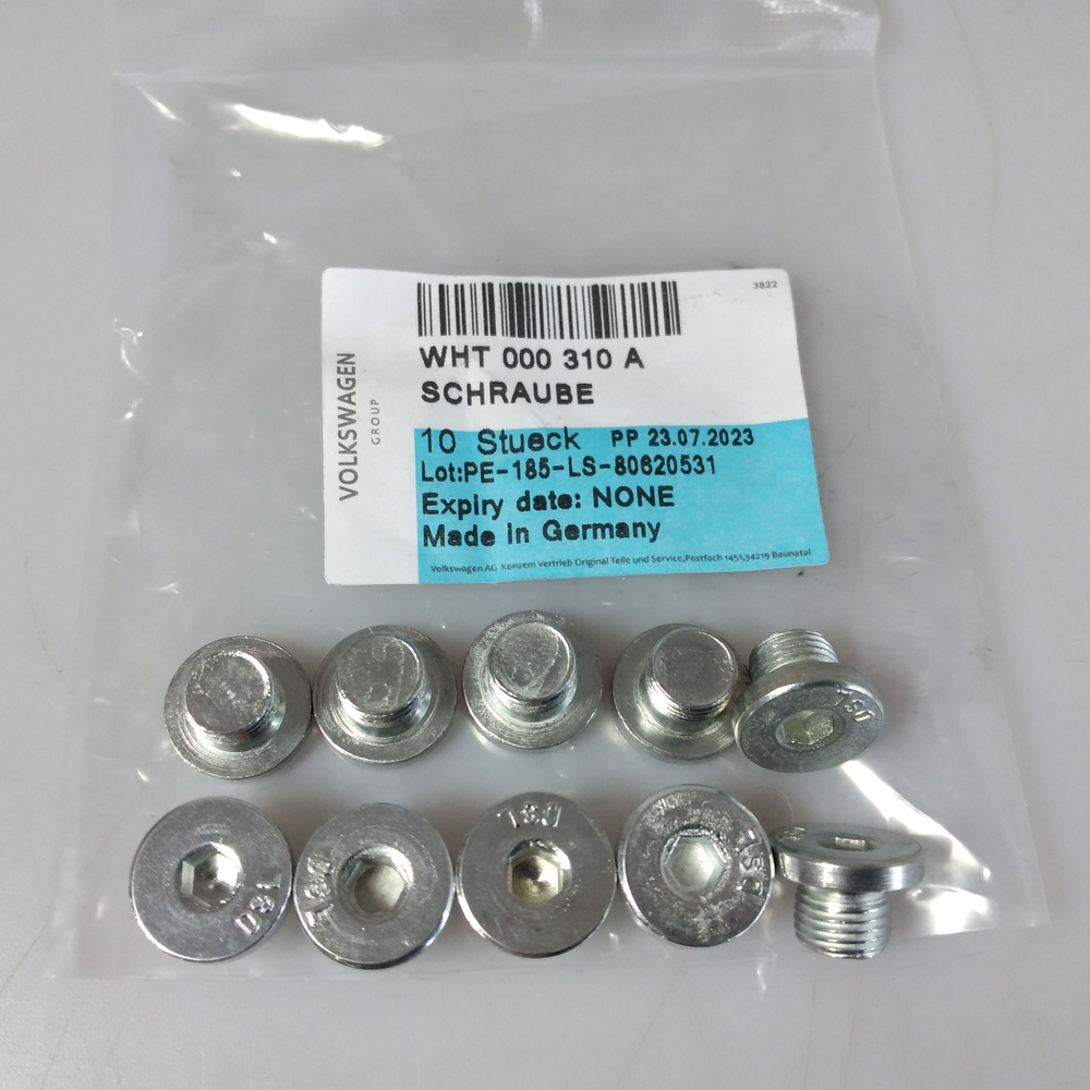 Пробка масляного поддона VAG WHT000310A A3 S3 Q3 Sportback TT Coupe ...