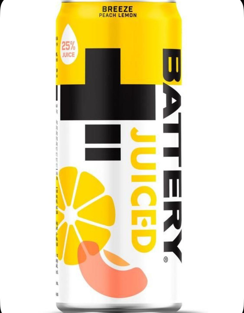 Энергетический напиток Juiced Citrus (грейпфрут), BATTERY, 330 мл ...