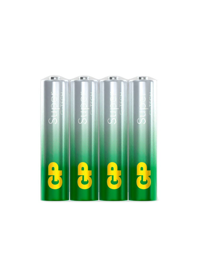 GP Super AAA 4 шт Батарейки щелочные, 1,5V купить на OZON по низкой ...