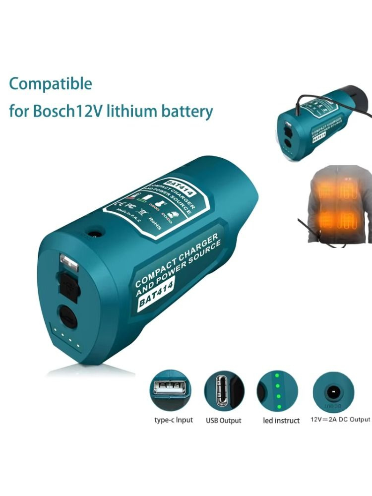 Адаптер зарядного устройства, совместимый с Bosch 10,8 V-12V с ...