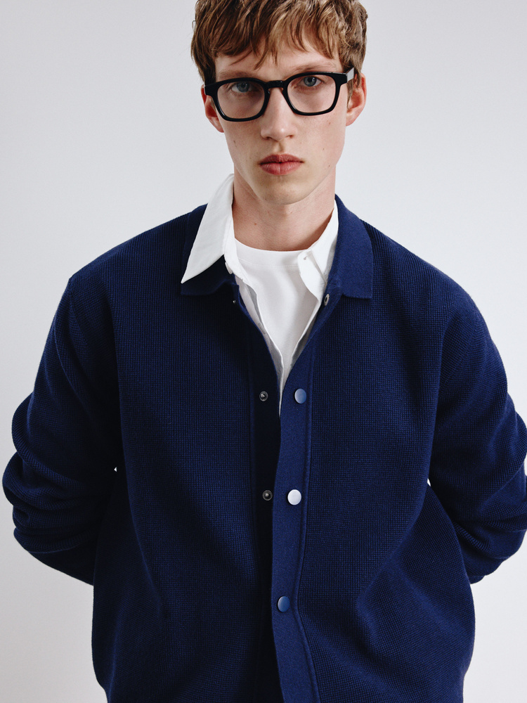 Пиджак Мужской SELA темно-синий, размер 50 прямой Повседневный Китай купить c доставкой на OZON ...