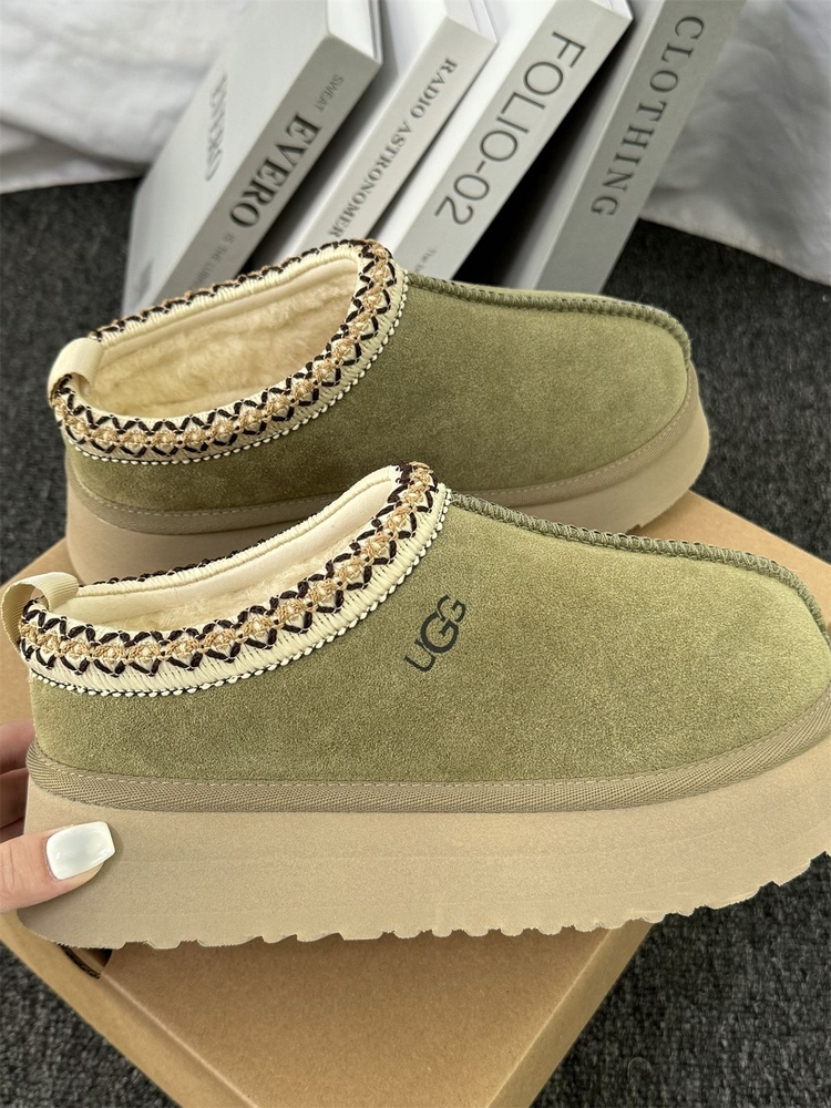 Угги Женский, Мужской UGG банановый Ткань ЛАКЕ Зима Без застёжки США Жатая ткань Укрепленная ...