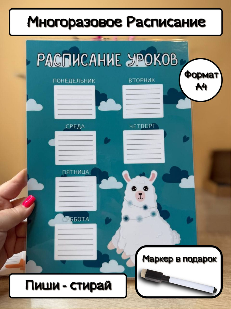 Расписание уроков A4 (21 × 29.7 см), листов: 1 купить на OZON по низкой цене (2672065317)