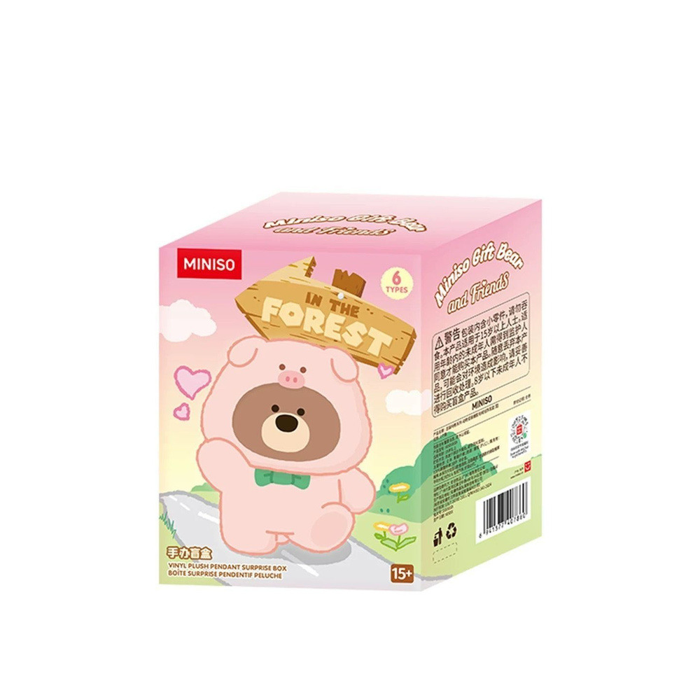 Лабубу Стич Labubu Gift Bear Игрушка сюрприз Blind Box Miniso bear ...